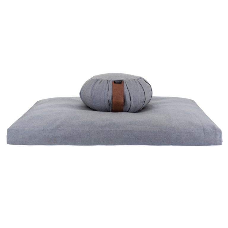 Meditation Zabuton – Dust Light Grey Heather - Asoka Yoga | Yoga ...