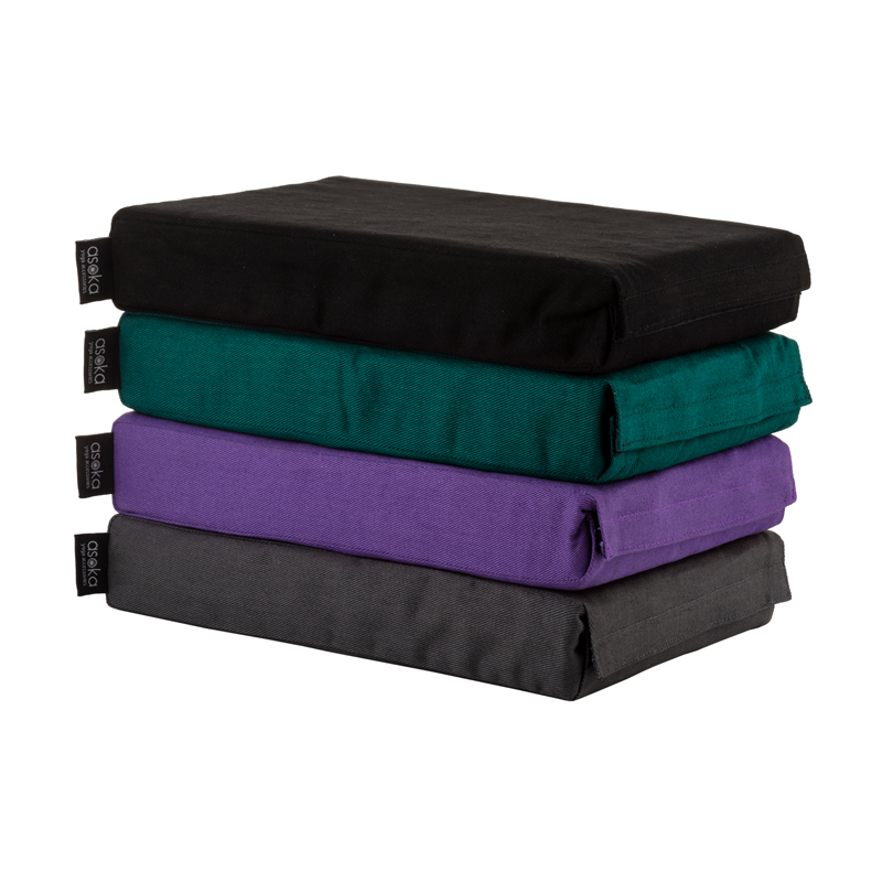 Flat chip foam yoga block with cover - Asoka Yoga | Yoga & Meditation ...