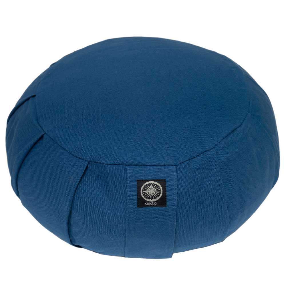 Round Meditation Zafu – Azure Blue - Asoka Yoga | Yoga & Meditation ...